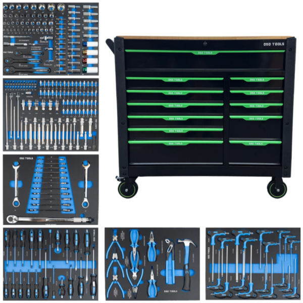 DSD TOOLS 12 Drawers Caster Mounted Roller Tool Chest Cabinet DS1830 ...
