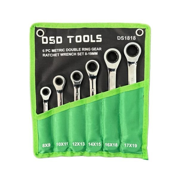 DSD TOOLS 6 PC METRIC DOUBLE RING GEAR RATCHET WRENCH SET DS1818 | DSD ...